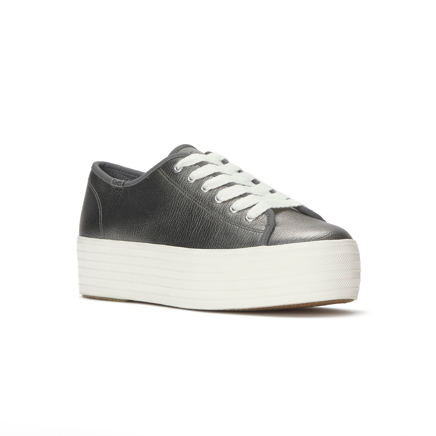 Zapatilla Para Mujer Cuero Triple Up Metallic Gris | Keds - Keds Perú